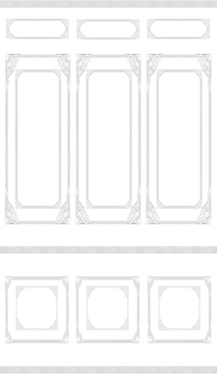 Free Digital Download of French Style Wall Panels for Room Box Walls ...